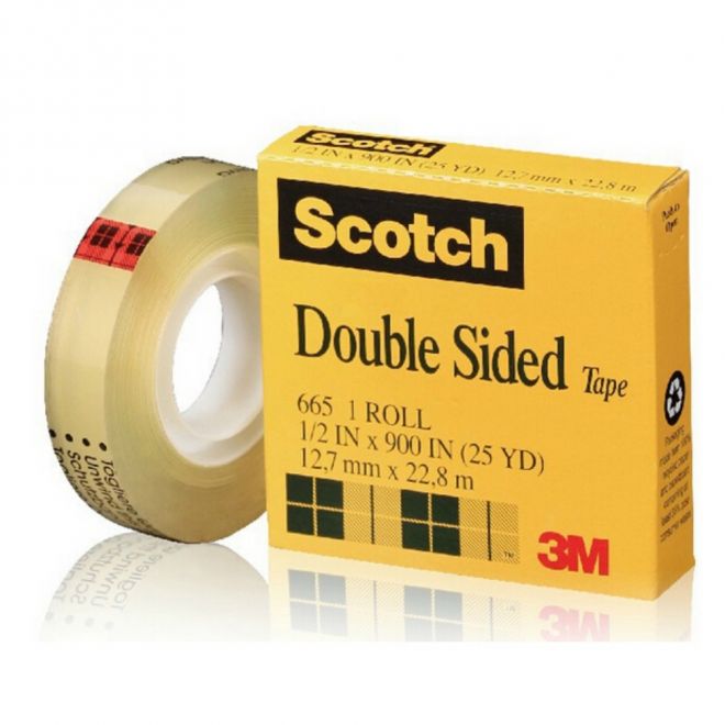3M 665 Scotch Double Sided Tape 1/2" x 25 Yards | Wholesale | Tradeling