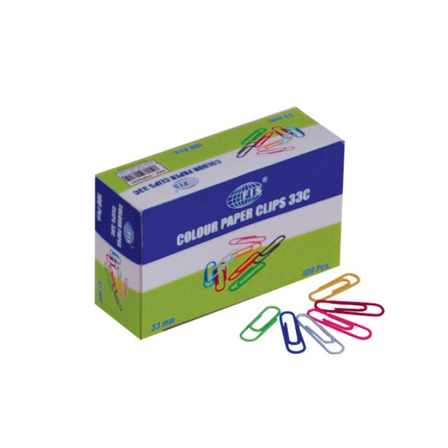 FIS FSPS33C Color Paper Clip 33mm, (Pack of 100) | Wholesale Prices ...