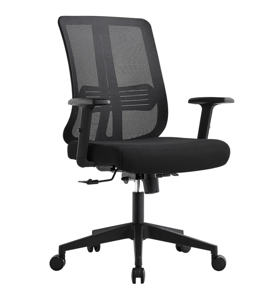 Office chair back netted & Fabric black | Wholesale | Tradeling